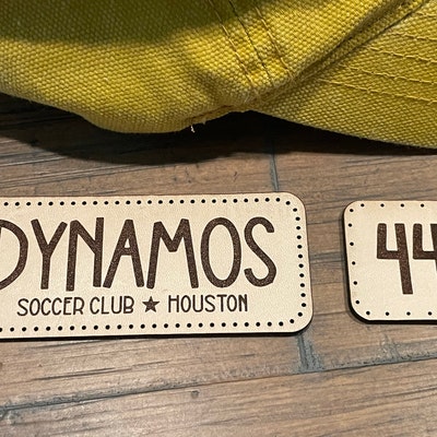 Square Leather Patch Monogram Leather Patch Backpack - Etsy