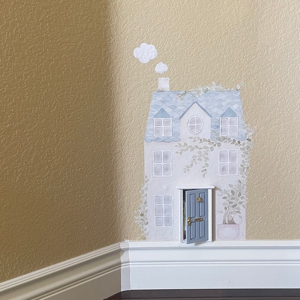 Fabric Wall Decal, HOUSE, Childrens Decal, House Vinyl, Fairy House ...