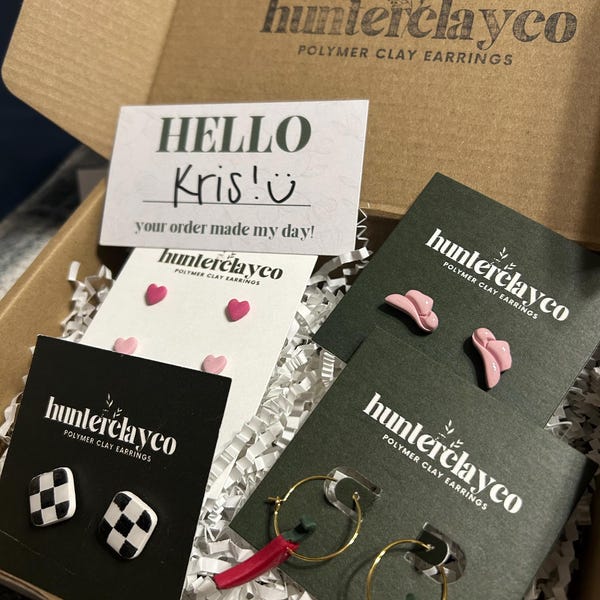 Handmade Cowprint Heart Huggies – Western Rope Border Earrings for ...