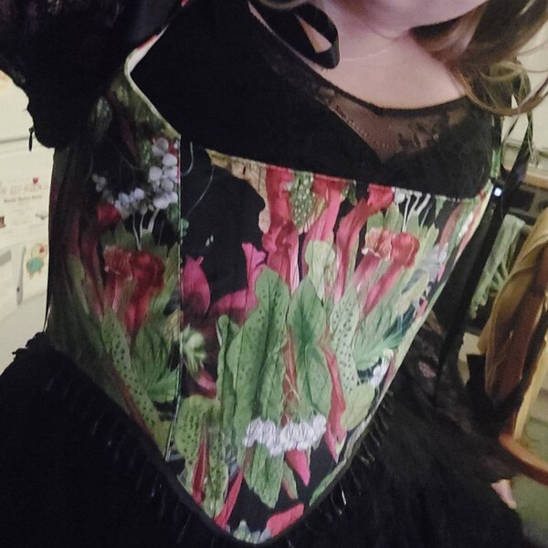 Handmade Floral Vintage Fabric Corset - Etsy