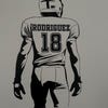 Custom Football Player Wall Decal - Personalize With Name & Numbers ...