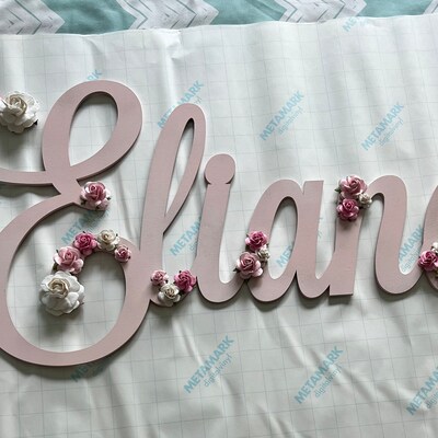 Large Name Sign, Large Name Sign for Nursery, Large Wall Art, Large ...
