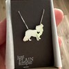 Tiny Cockapoo Necklace, Sterling Silver Hand Cut Pendant and Heart ...