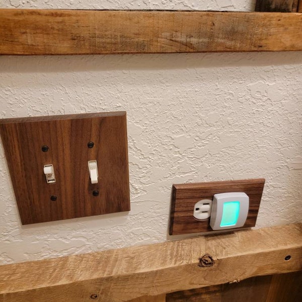 Wooden Switch and Outlet Covers Walnut, Hickory, Maple, Oak, Cherry - Etsy