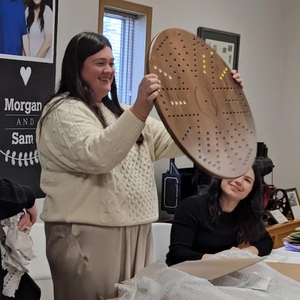 RUSTIC KNOTTY WALNUT Cards 'N Marbles With Handle - Etsy