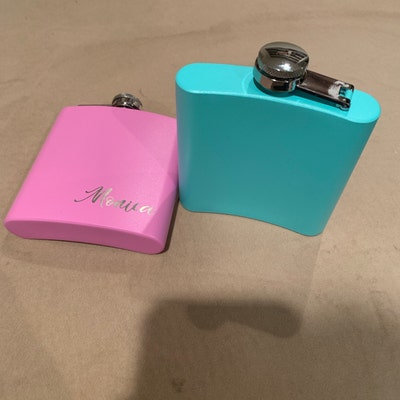 Pink Flask for Women, Flask for Her, Bridesmaid Gift, Bridesmaid ...