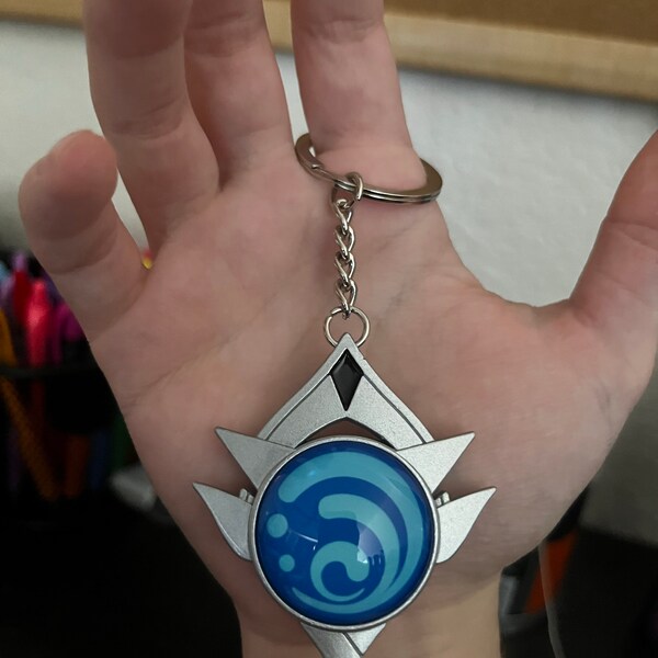 Genshin Impact Hydro Vision Keychain - Etsy