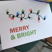 Fingerprint Christmas Lights Printable Template - Fingerprint Christmas ...