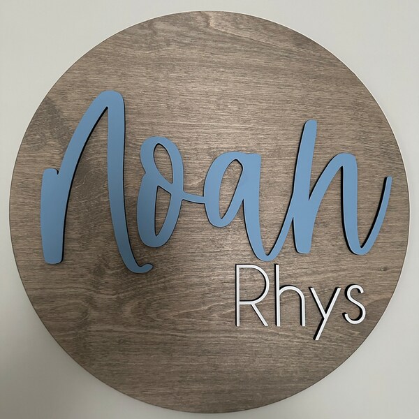 Customized Baby Name Sign, 12-36 Inch, Baby Shower, Round Plaque ...