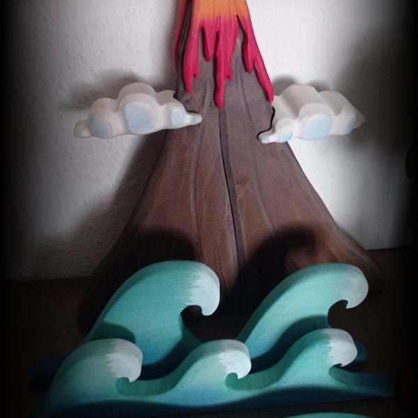 Montessori Wooden Water Waves Toy With Safe Paint | Non-toxic - Etsy