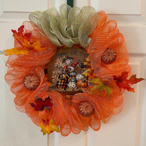 Happy Fall Y'all Wreath Sign, Metal Wreath Sign, Signs for Wreaths ...