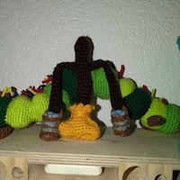Worm in a Cowboy Hat Amigurumi Pattern PDF Bug Stampede Insect Creepy ...