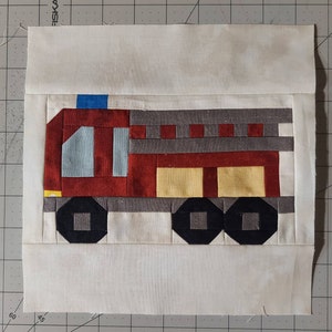 PDF Quilt Block Pattern Fire Truck Vehicle Quilt - Etsy