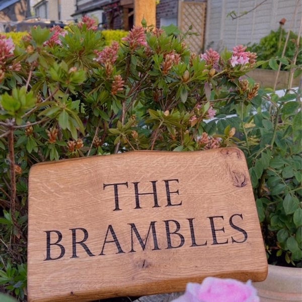 Solid OAK House Sign. Hardwood Signs. External Signage. - Etsy UK