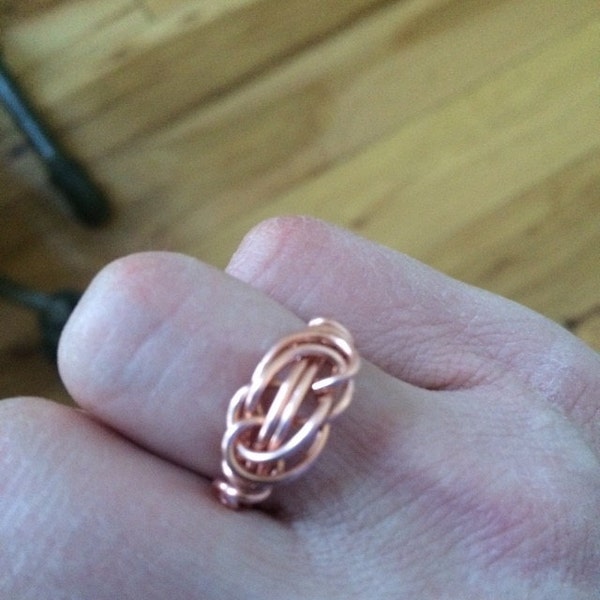 Knot Ring Wire Wrapping Tutorial All Wire Ring Ladies or Mens Knot Ring ...