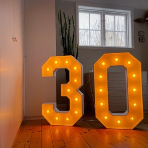 Light up Numbers Birthday Numbers Giant Event Numbers Large - Etsy