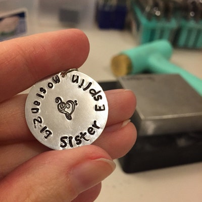 7mm Music Note With Heart Metal Design Stamp Metal Stamp Metal Stamping ...