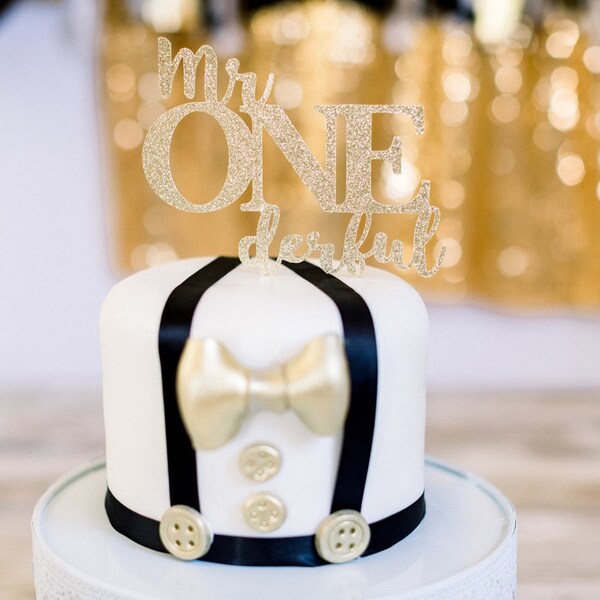 Mr Onederful Cake Topper, Mr Wonderful First Birthday Party, Boys 1st ...