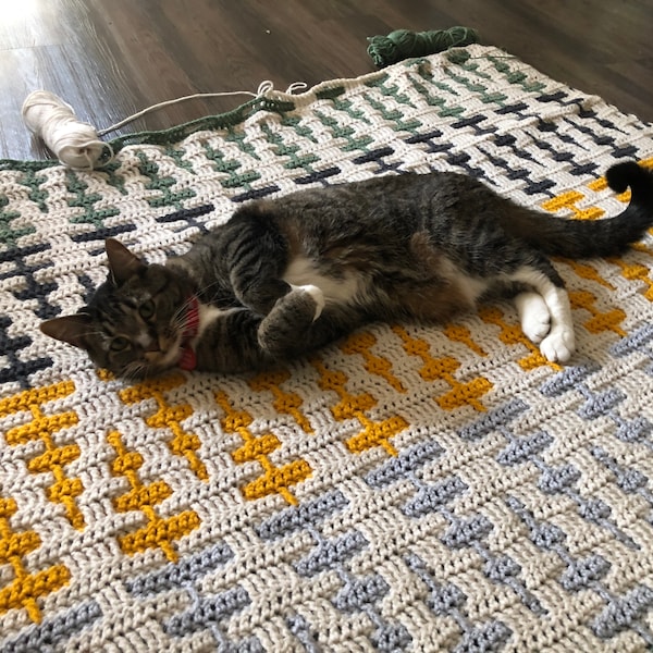 Crochet PATTERN Tree Tops Throw, Blanket, Afghan. Original Design by ...