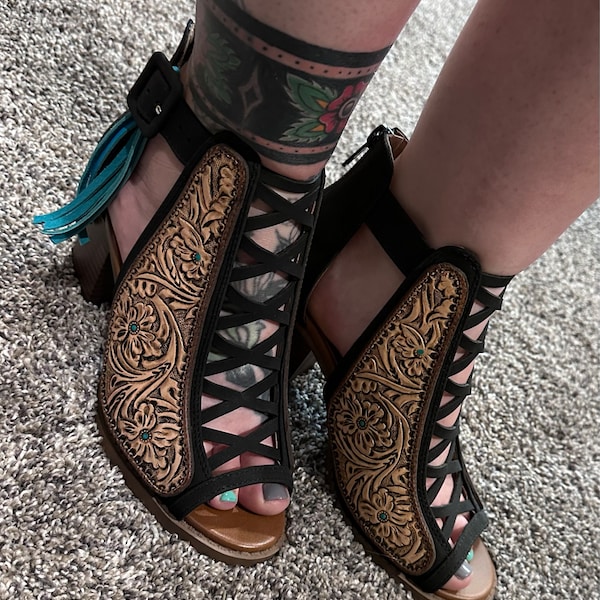 Hand Tooled High Heels - Etsy