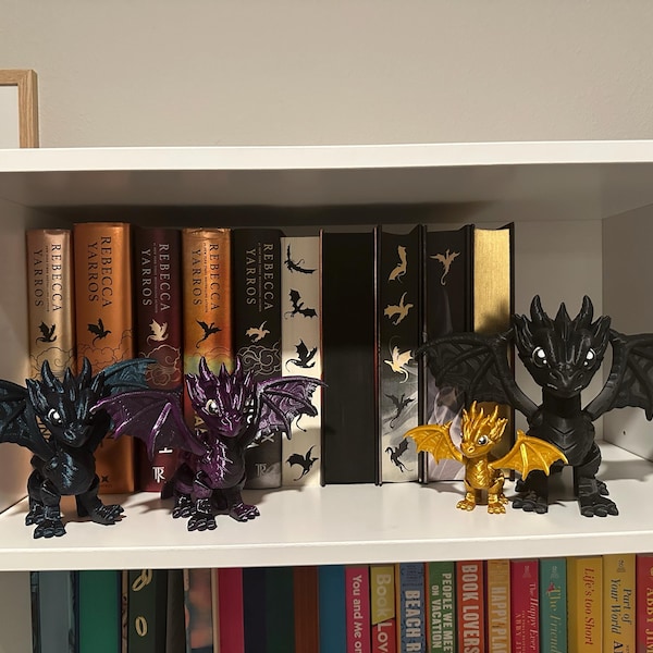 Complete Dragon Set: Black, Blue, Purple & Gold - Fourth Wing Inspired ...