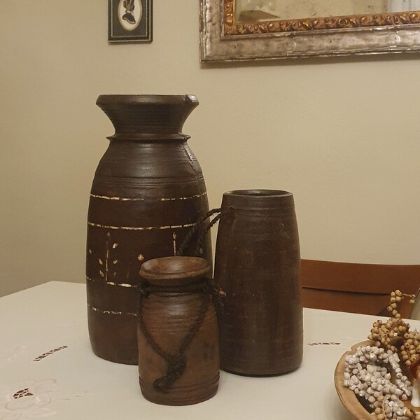 Small Old Vintage Indian Wobbling Clay Pots Wobble Pots Wobbly Pots ...