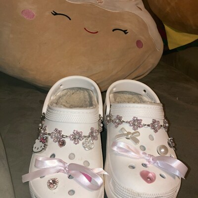 Cute Cartoon Shoe Buckles Set With Chain,crystal Animal Shoe Charms ...