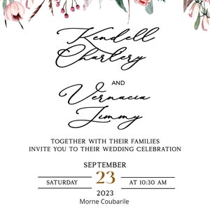 Book Cover Wedding Invitation Template, Literary Book Invite, Book ...