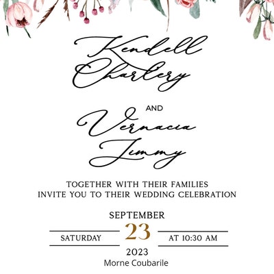 Book Cover Wedding Invitation Template, Literary Book Invite, Book ...