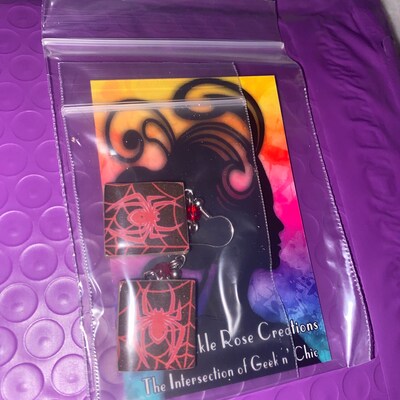 Spider-man Inspired Scrabble Tile Dangle Earrings Miles - Etsy