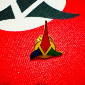 Star Trek Klingon Silver Tri Foil Logo Large Pin TNG Cosplay Uniform ...