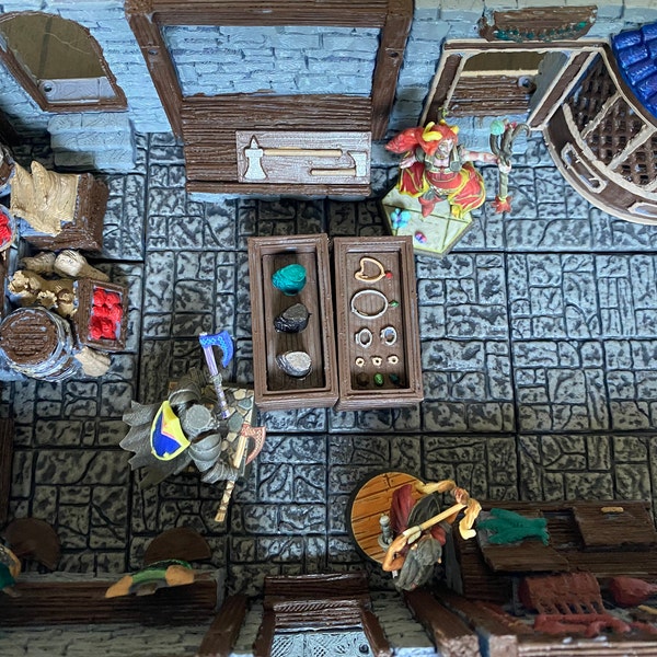 Town Shop Front Openlock Dungeon Tiles Dnd Miniature Terrain, Dungeons ...