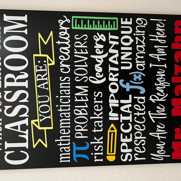 When You Enter This Classroom, Math Teacher Sign, Gift for Math Teacher ...