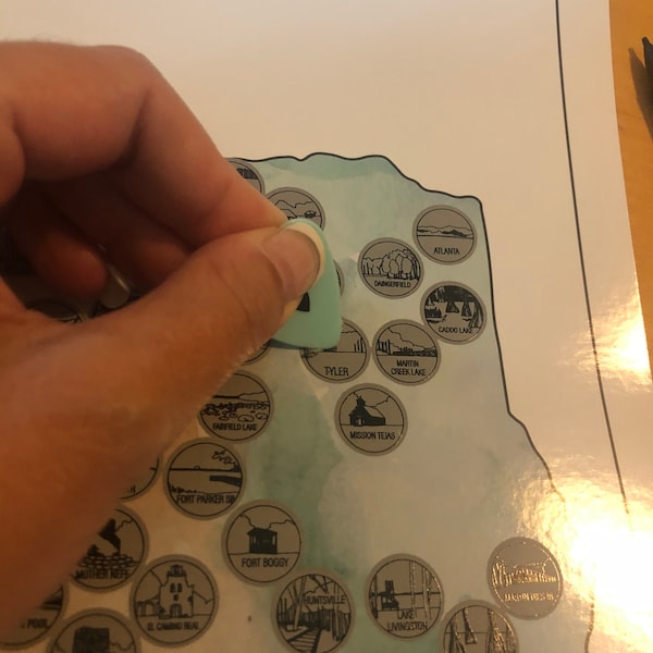 Texas Bucket List Scratch off Map – State Parks & Travel Destinations ...