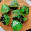 ELDRITCH POISON Dice Handmade Resin 7 Dice Set With Box for Call of ...