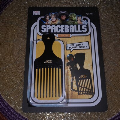 Spaceballs Hair Pick Movie Parody Star Wars Custom Made Card With Comb ...