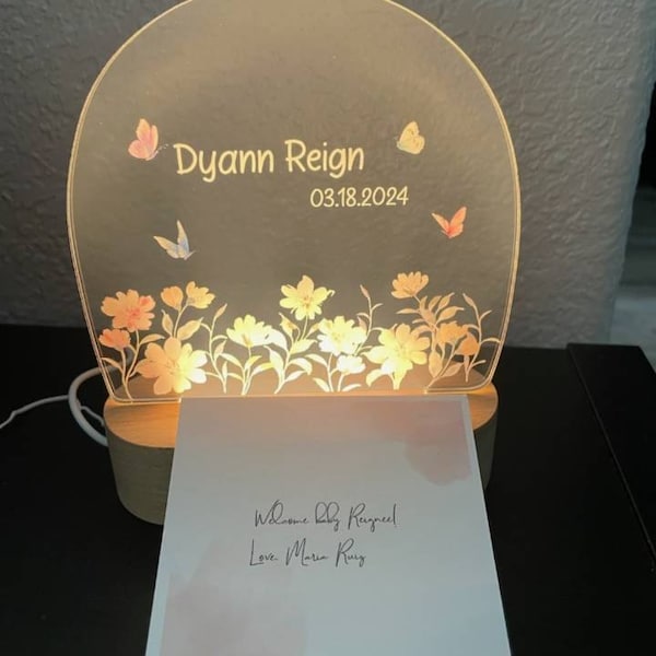 Custom Acrylic Vinyl Record Night Light,song With Photo Acrylic Plaque ...
