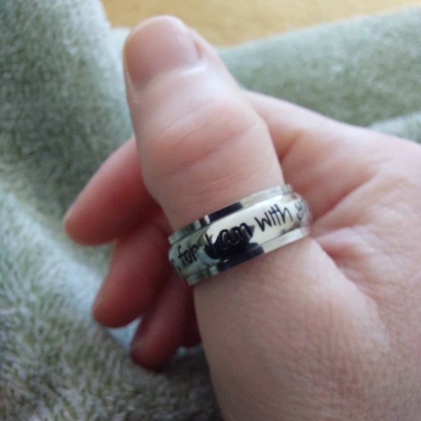 Women's Spinner Ring - Life Becomes Limitless Once You Become Fearless ...