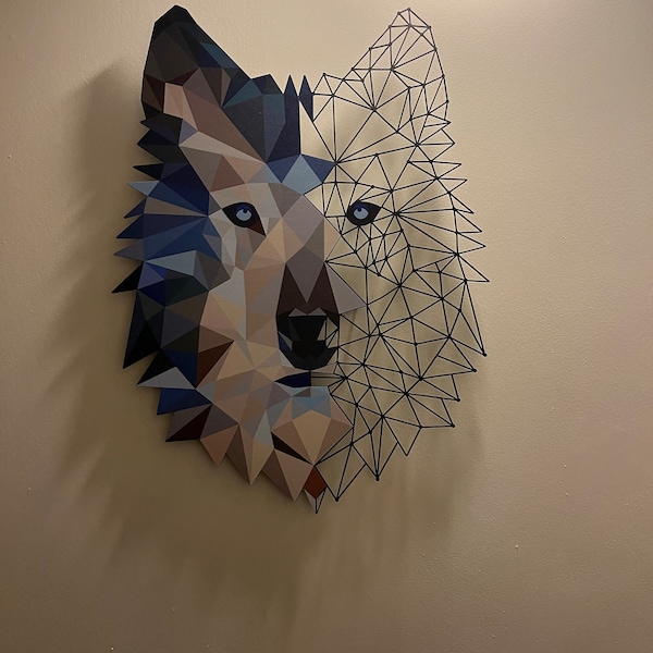 Metal Wolf Wall Art, Wolf Wall Decor, Wolf Gifts for Men, Animal Wall ...