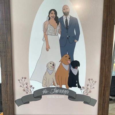 Custom Wedding Coloring Page: Personalized Kids Activity, Printable ...