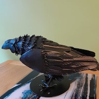 Wrought Iron Crow, Crow Sculpture. - Etsy Canada