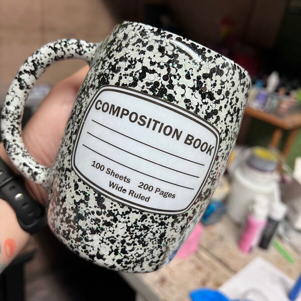 Compostion Book Label Outline and Layeredteacher Name Appreciation SVG ...