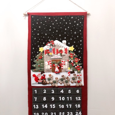 Felt Advent Calendar PATTERN & TUTORIAL 'santa's Workshop' - Etsy