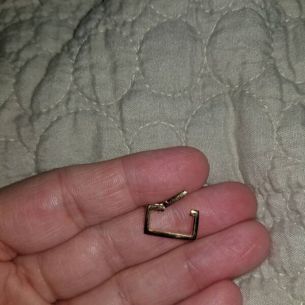 14k Solid Gold Swivel Push Lock, Swivel Gold Lock, 14k Gold Swivel ...