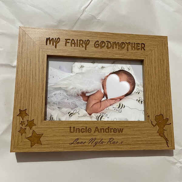 Personalised Fairy Godmother Photo Frame Gift - Etsy UK