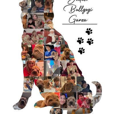 Pet Photo Collage Canva Template Pet Loss Frame German Shepherd Dog ...