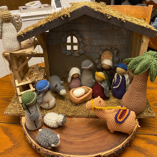 Complete Multicultural Nativity Set Unique Crocheted Nativity Black ...