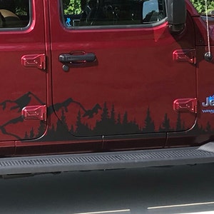 Treeline Vinyl Sticker Decal - Etsy