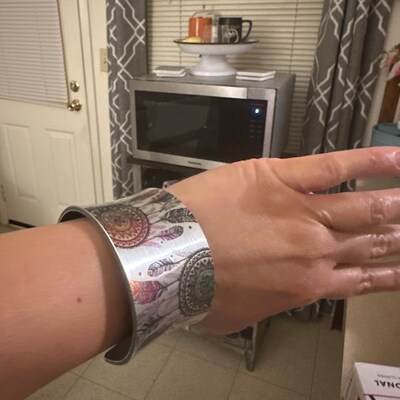 Ocean Blue Cuff Bracelet, Ocean Sea Gift for Her, Summer Blue Arm Cuff ...