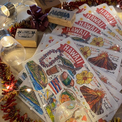 Hawaii State Postcard. - Etsy